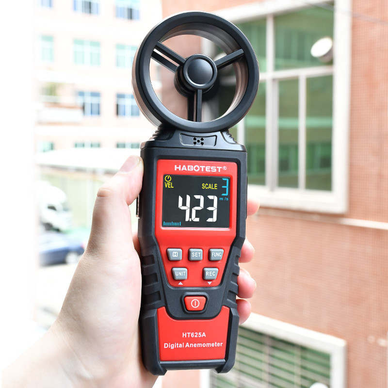 ☀ Habotest HT625A Digital Anemometer: Hand-held Wind Speed Meter with ...