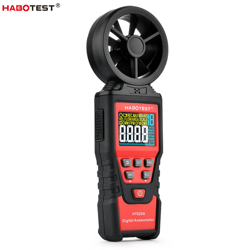 ☀ Habotest HT625A Digital Anemometer: Hand-held Wind Speed Meter with ...