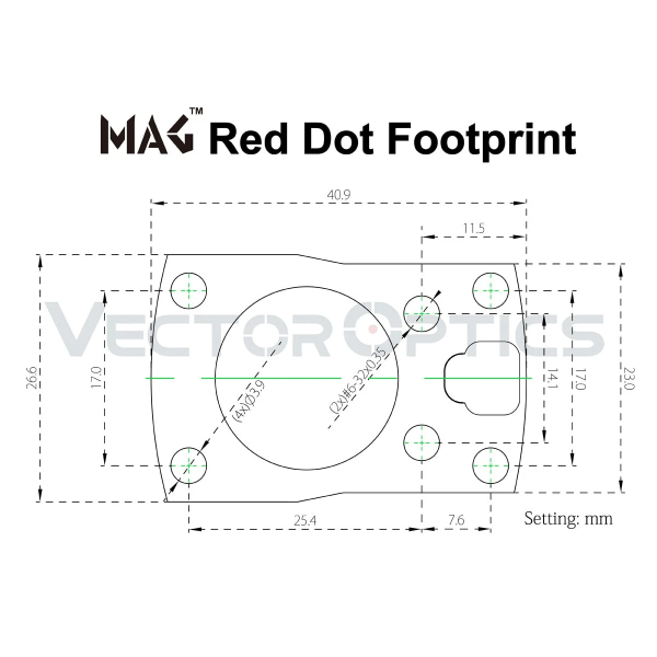 ☀ Vector Optics MAG Red Dot Lower 1/3 Co-Witness Cantilever Weaver ...